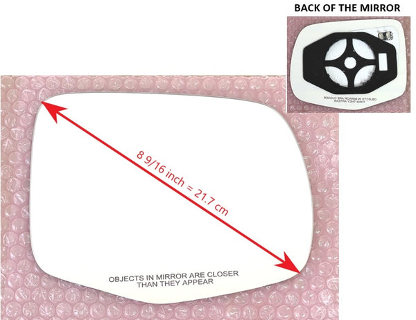 Heated Mirror Glass With Plastic Backing Plate Attached for Honda Pass ...